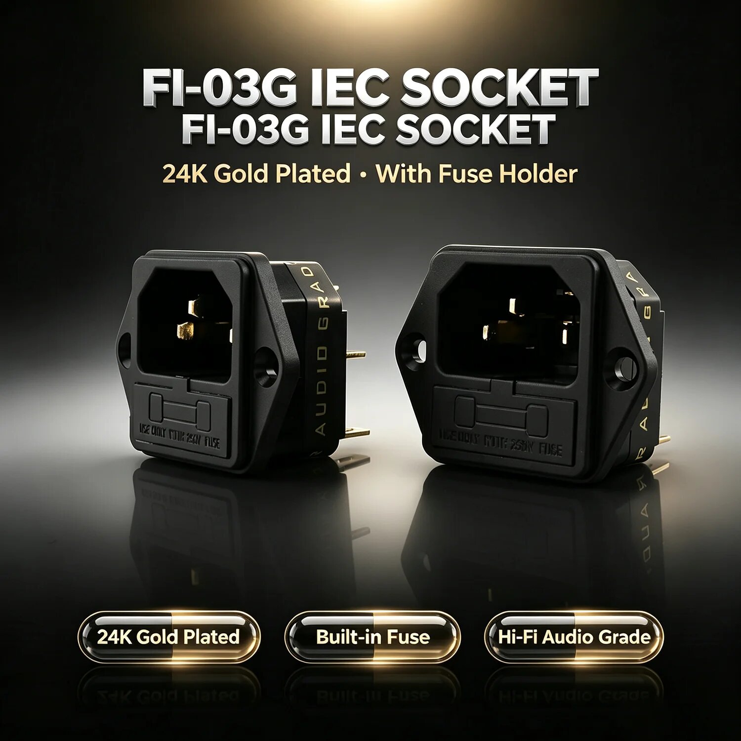 Audiocrast HI-FI разъем FI-03 24K золото