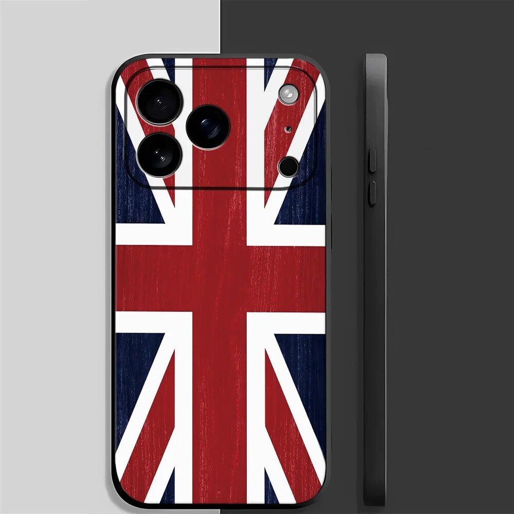 Чехол для телефона с национальным флагом для iPhone 17 Pro Max/17 Айфон 16, black-ZBMF56