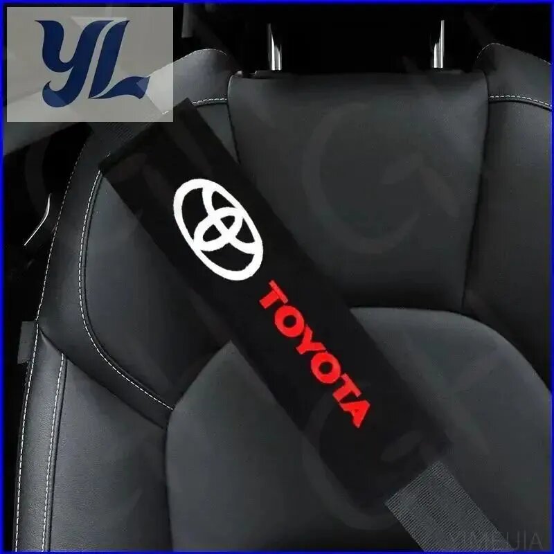 2 шт. хлопковые накладки на плечевые ремни безопасности для Toyota Corolla Camry Rav4 Yaris Hilux Prius Auris