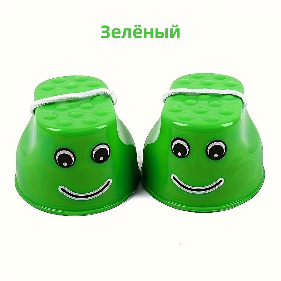 Утолщенные противоскользящие ходули для ходьбы и тренировки баланса, комплект из 2 шт, зеленые
