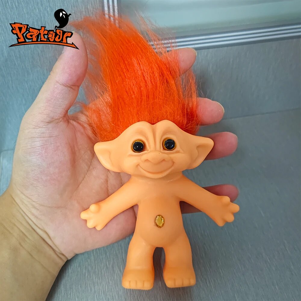Винтаж Куклы-тролли ПВХ Оранжевый, Orange