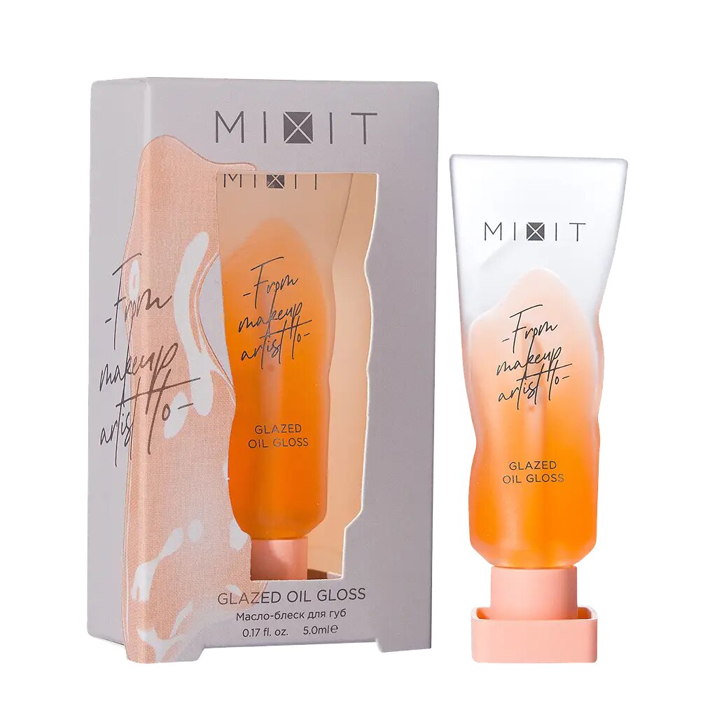 Mixit Make Up Масло-блеск для губ Glazed Oil Gloss тон персиковый 5 мл 1 шт