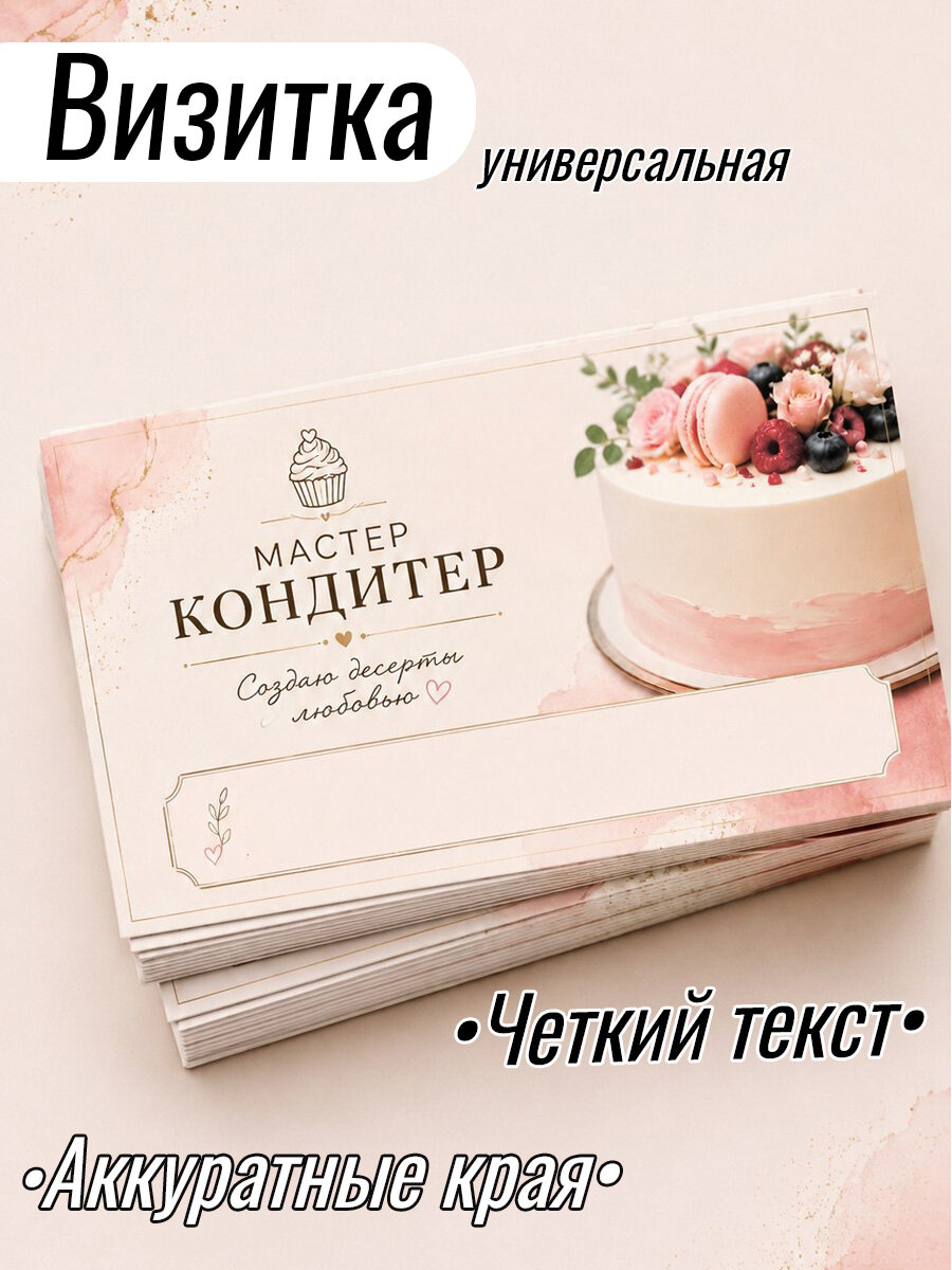 Визитки универсальные - Кондитер