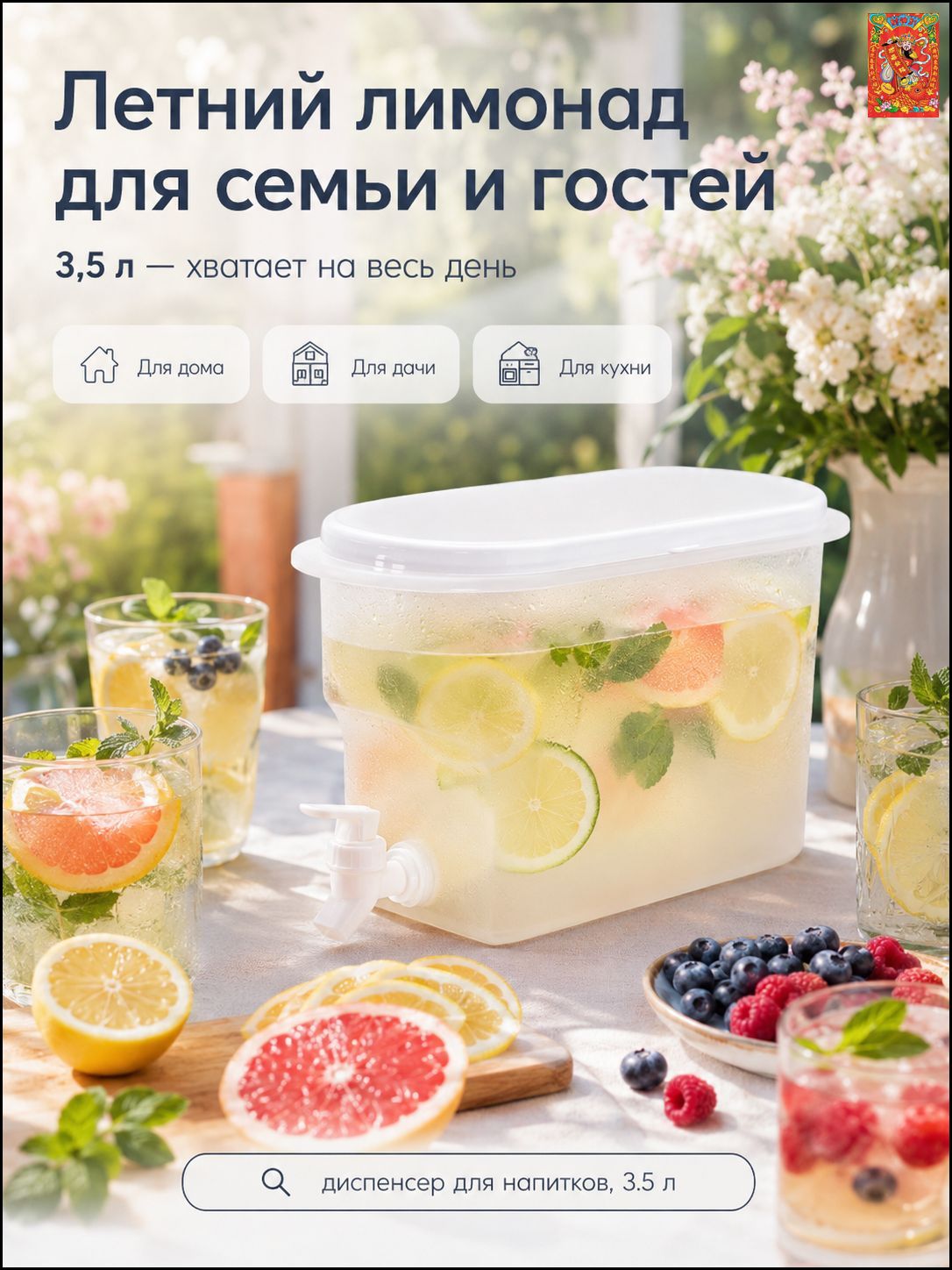 Диспенсер для напитков 3.5 л — фото 1