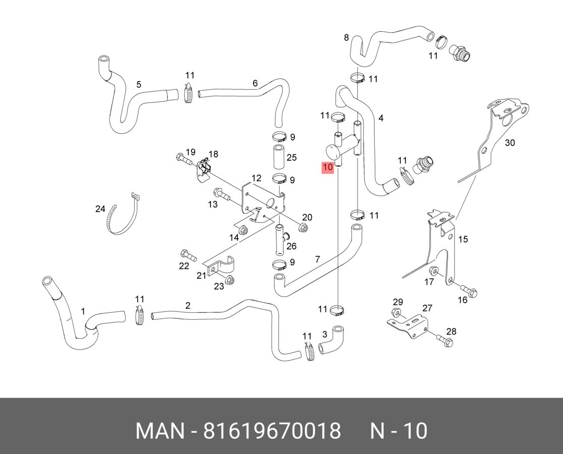 Клапан man (MAN 81619670018)