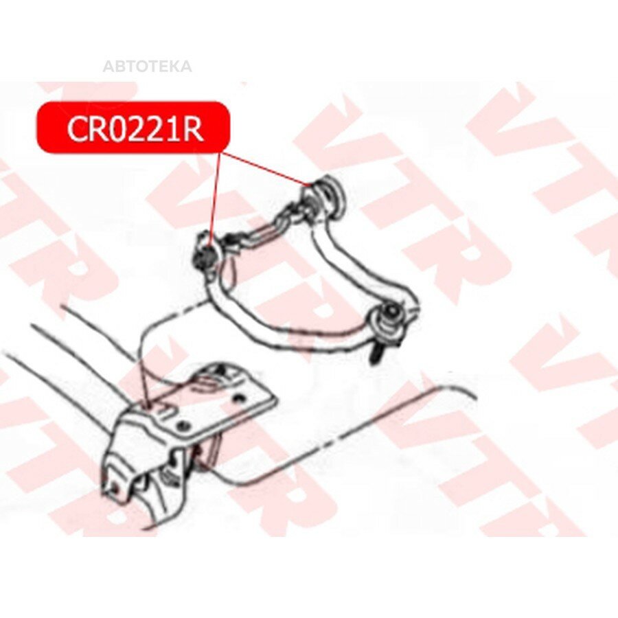Сайлентблок верхнего рычага задней подвески VTR CR0221R