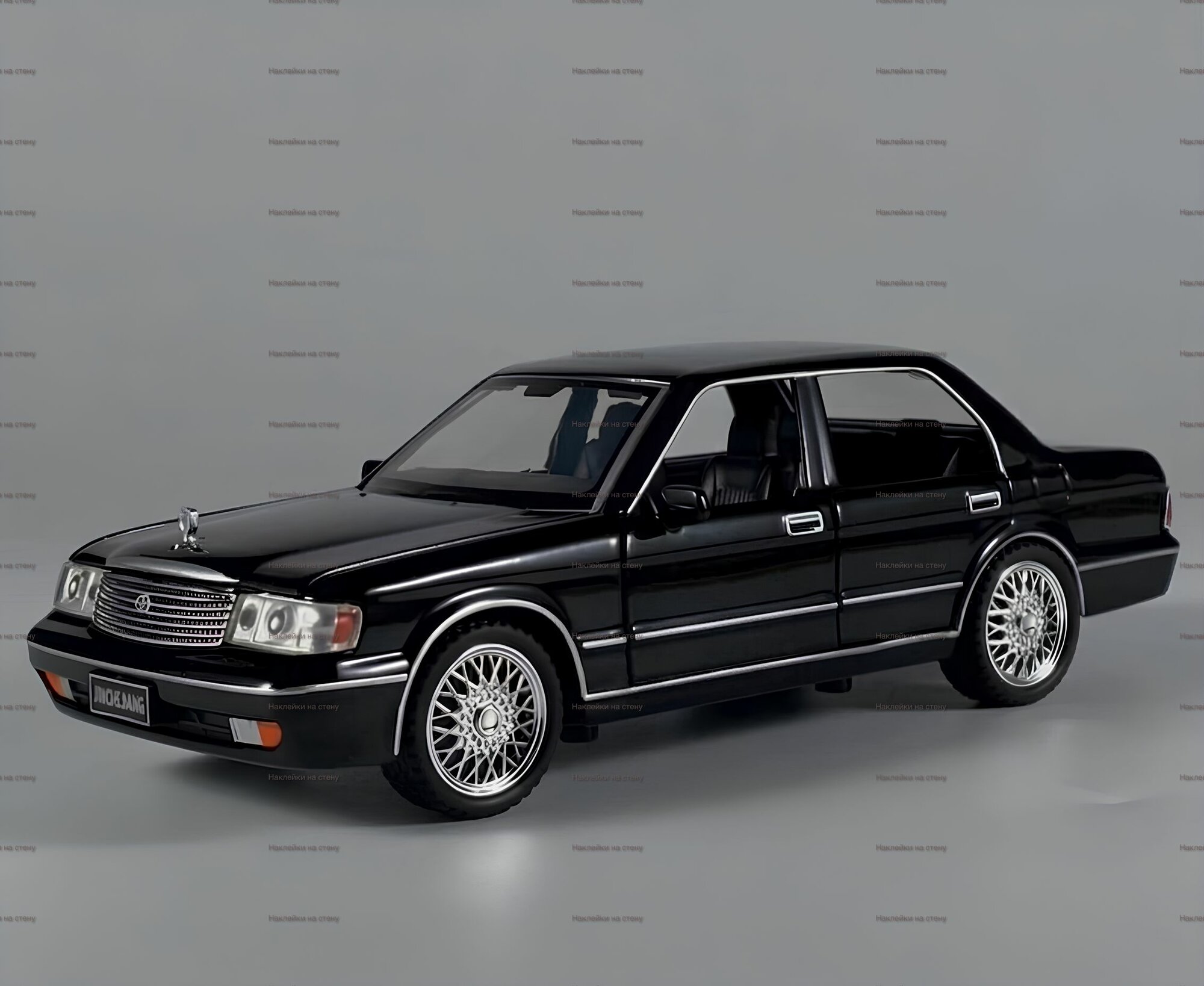 Машинка металлическая инерционная модель Toyota Crown X (S150) Royal Saloon (1995 - 2008) (Тойота Краун черный 16см) Детская игрушка / Масштаб 1:31