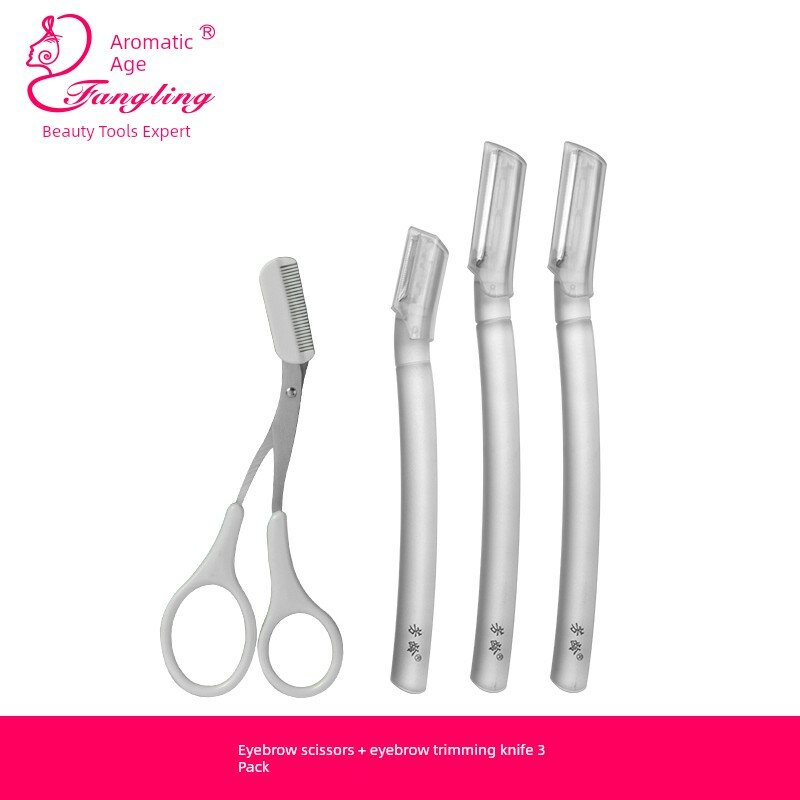 Комбо-набор бровных ножниц и бритвы (TMR35+TMER01) для мужчин и женщин - Полный набор для ухода за бровями