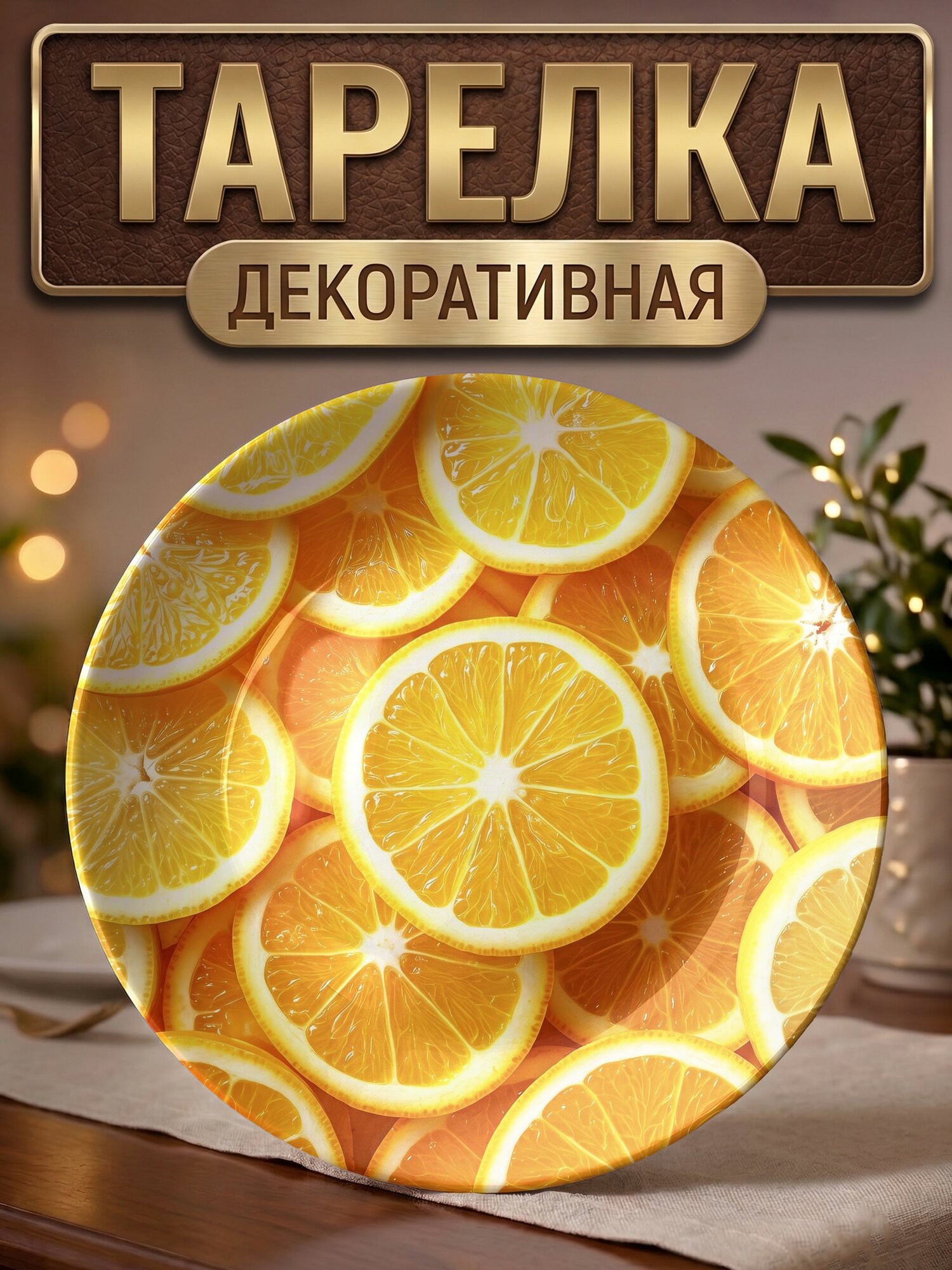 Тарелка декоративная Дольки апельсина