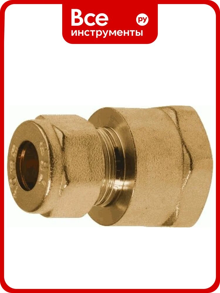 Переходник Terma 1/2в-3/8н, с цангой, латунь 42385