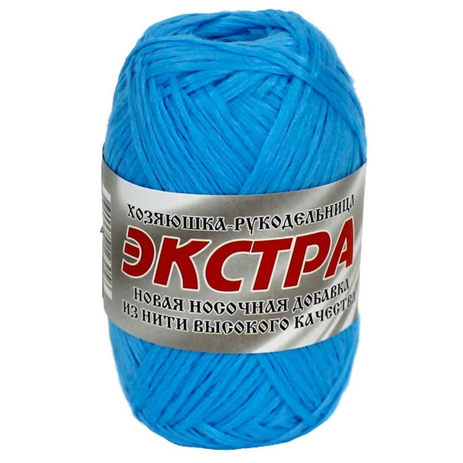 Пряжа Носочная добавка Экстра голубой (5 мотков)