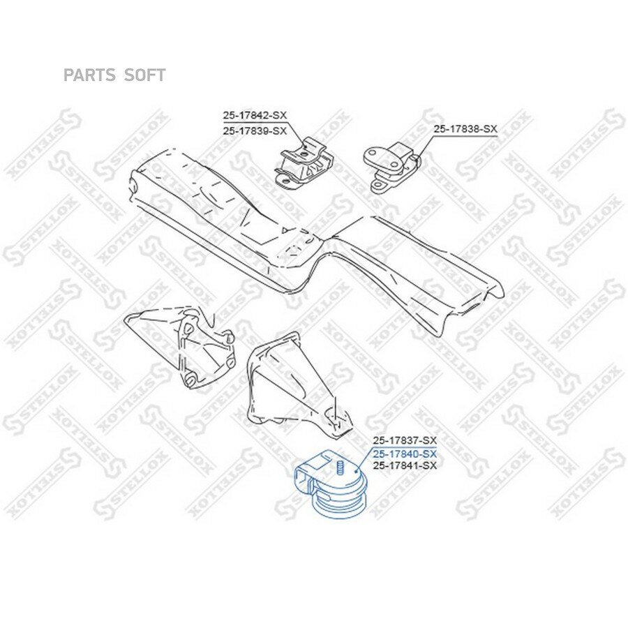 STELLOX 2517840SX Подушка двигателя передняя Suzuki Grand