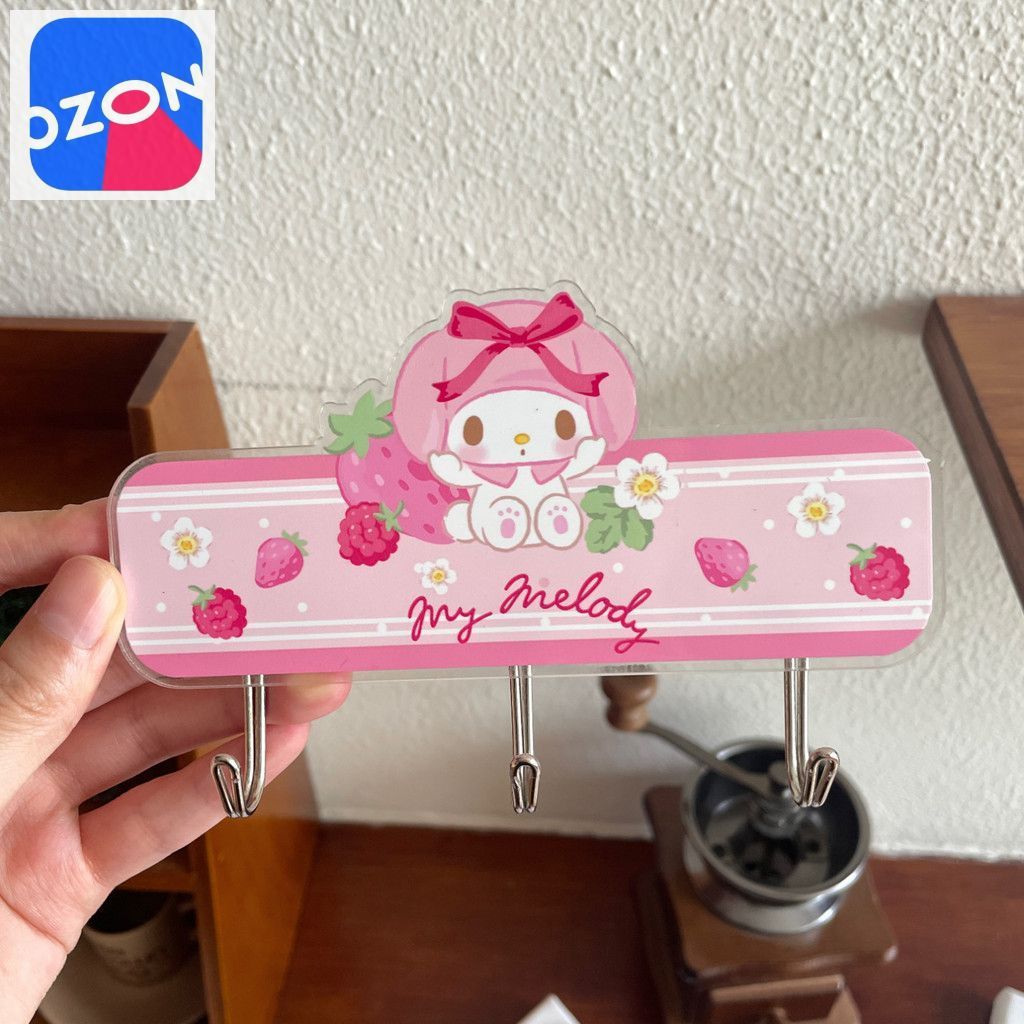 Милые мультяшные крючки Sanrio с Куроми, Май Мелоди, Синнамороллом, настенные наклейки для кухни
