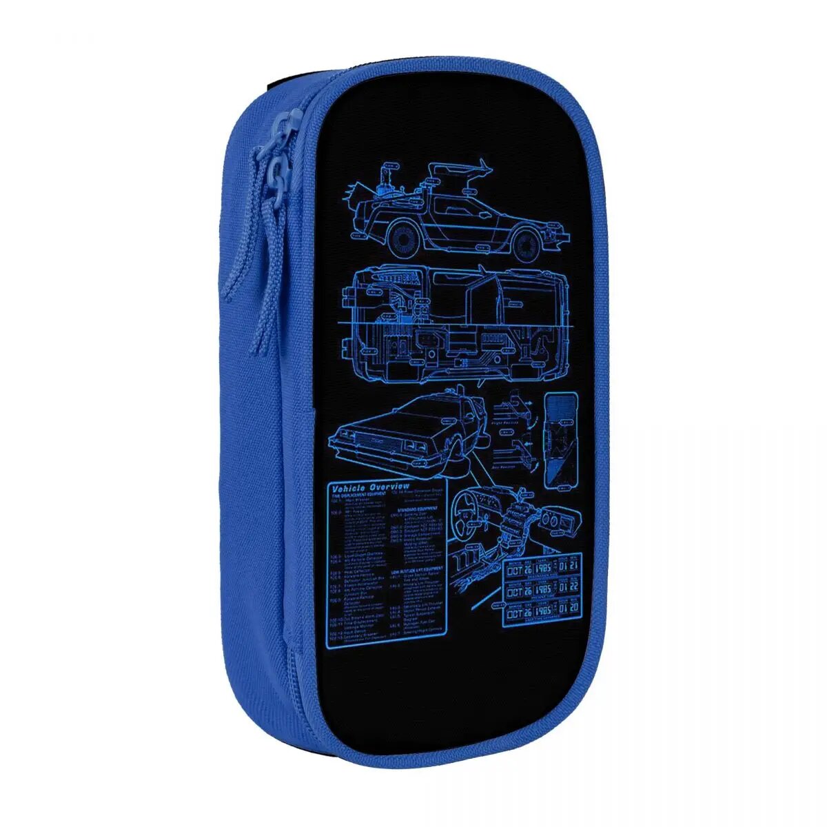 Кожаный пенал DeLorean Time Machine Back To The Future Синий, Blue