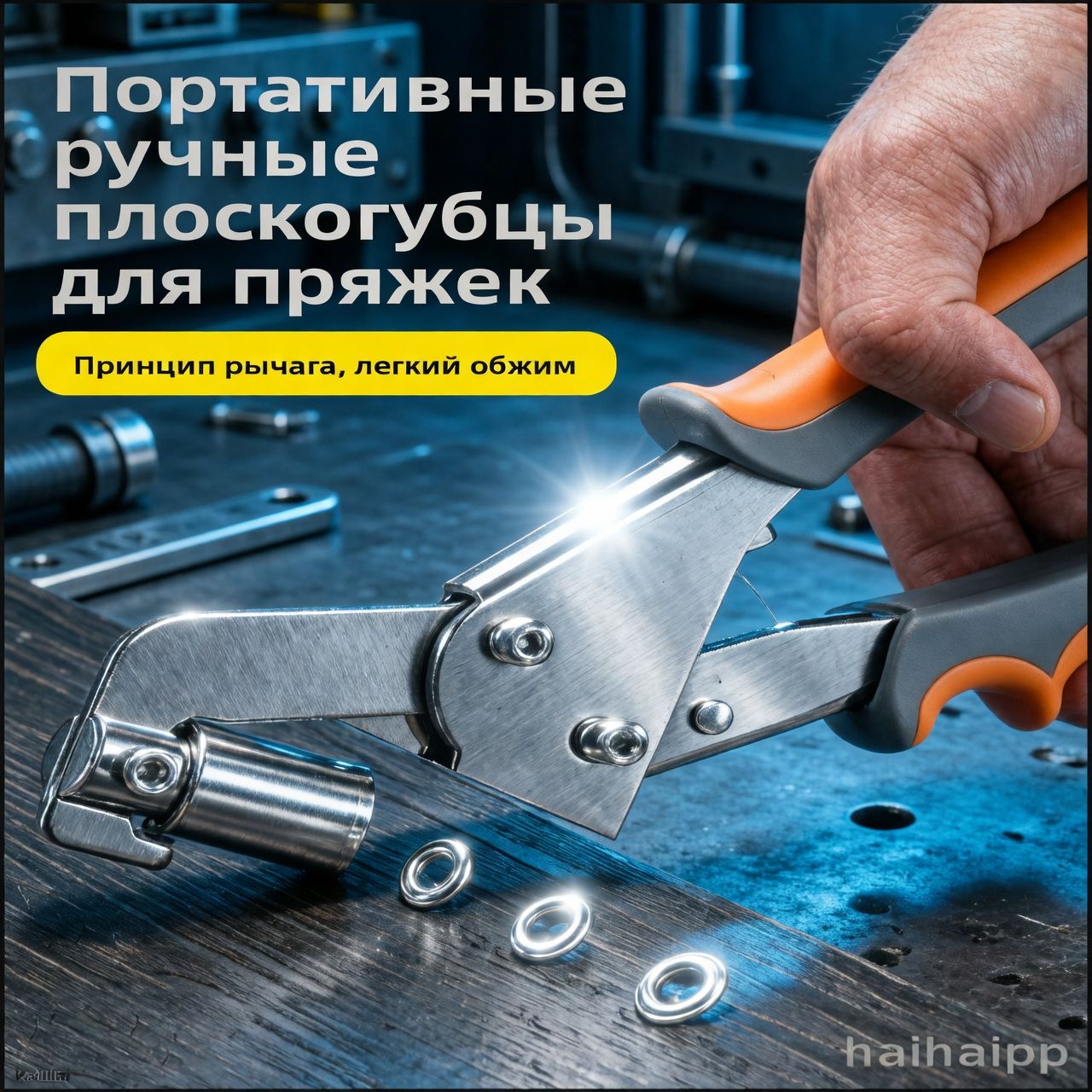 Набор для установки люверсов 10 мм - 100 шт. с щипцами брезента и тентов