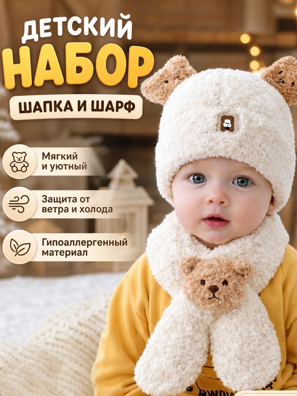 Комплект с головным убором  для девочек