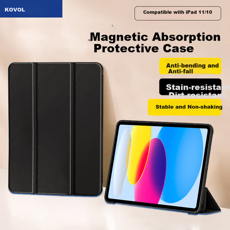Кейс KOVOL для iPad 11/10 для планшетов 11 дюймов/10,9 дюймов с чипом A16 2025 года - Трехсоставная полупрозрачная