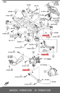 Гайка MAZDA 6 (GJ) 12 >/CX-5 (KE, KF) 11 >