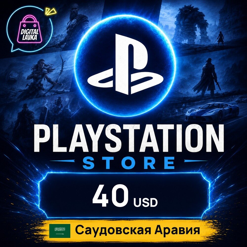PlayStation Network (PSN) Саудовская Аравия · USD 40 — карта оплаты, цифровой код пополнения счёта, моментальная доставка