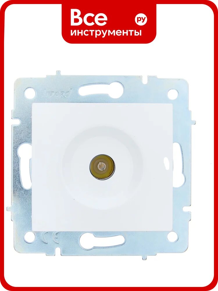 Розетка ТВ оконечная Lezard ASTI белая механизм 7081-0288-130
