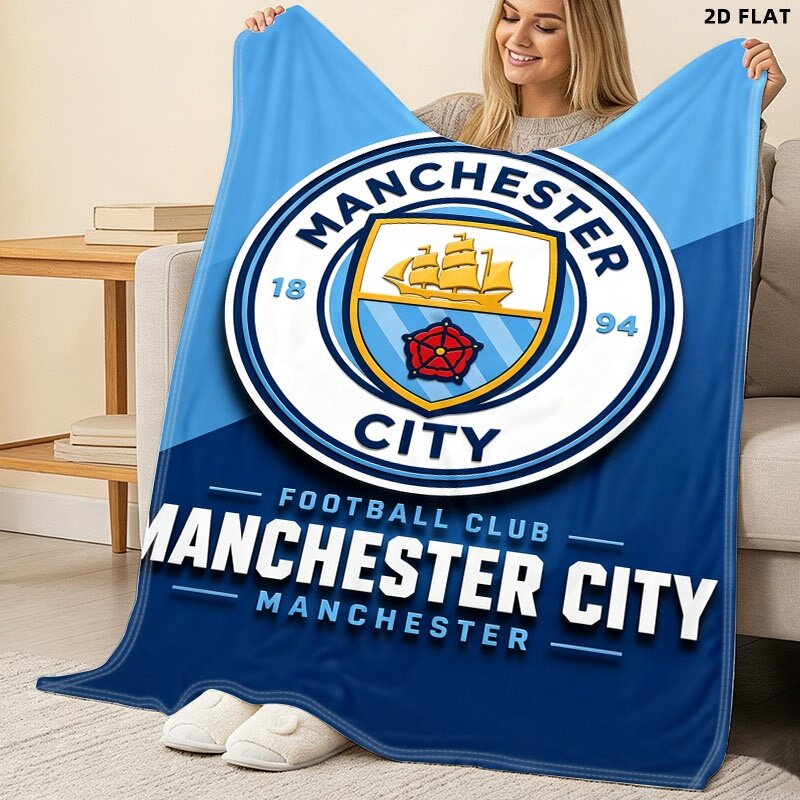 Manchester City плед из флиса с кашемиром