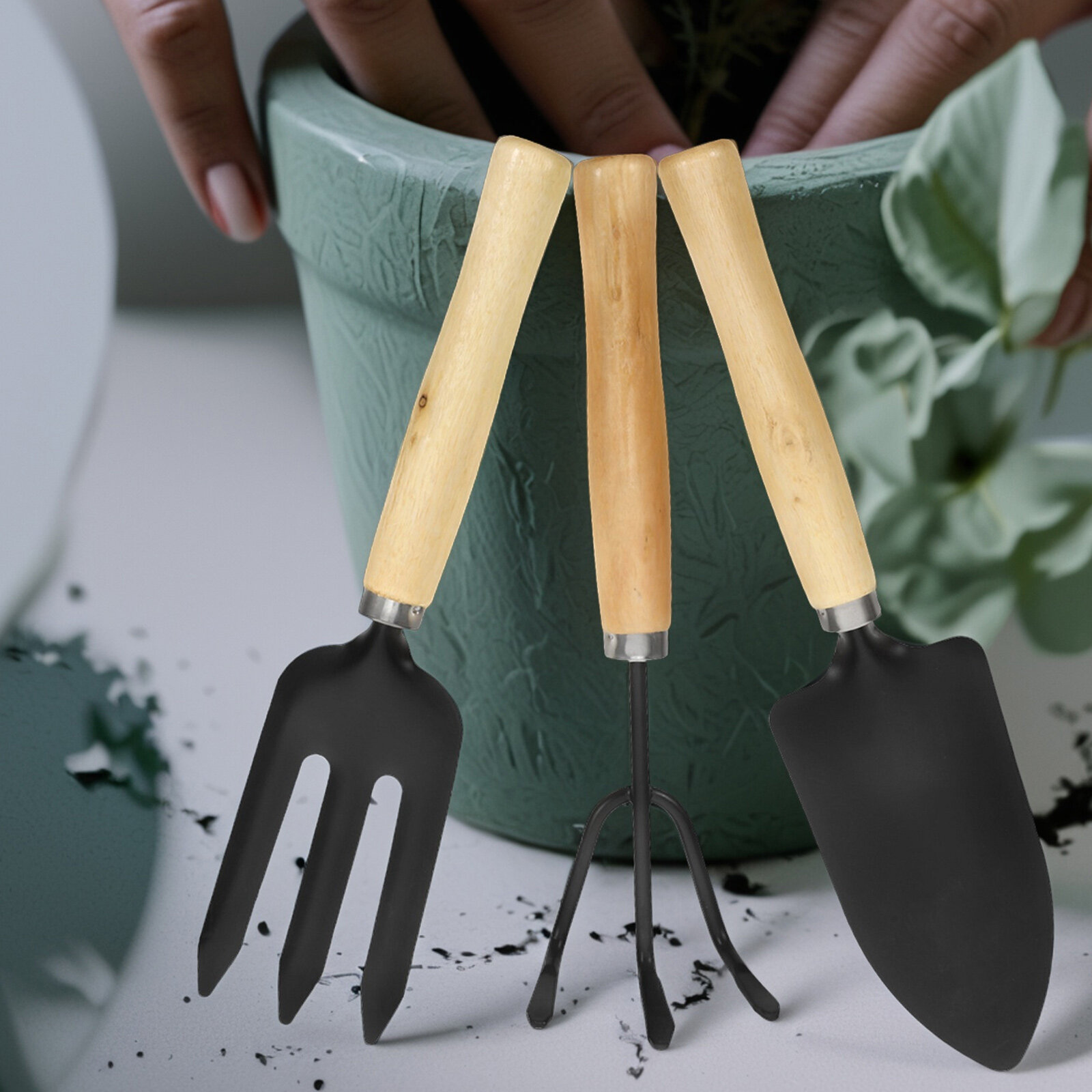Мини Лопатки Для Детского Садоводства, Комплект Из 3 Штук, Размер 22.00X6.30X3.30Cm