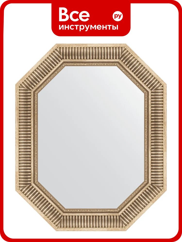Зеркало EVOFORM в багетной раме - серебряный акведук 93 mm (62x77 cm) 7202