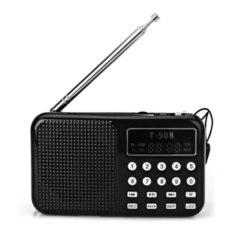 Портативный FM-плеер T-508 с антенной, Черный