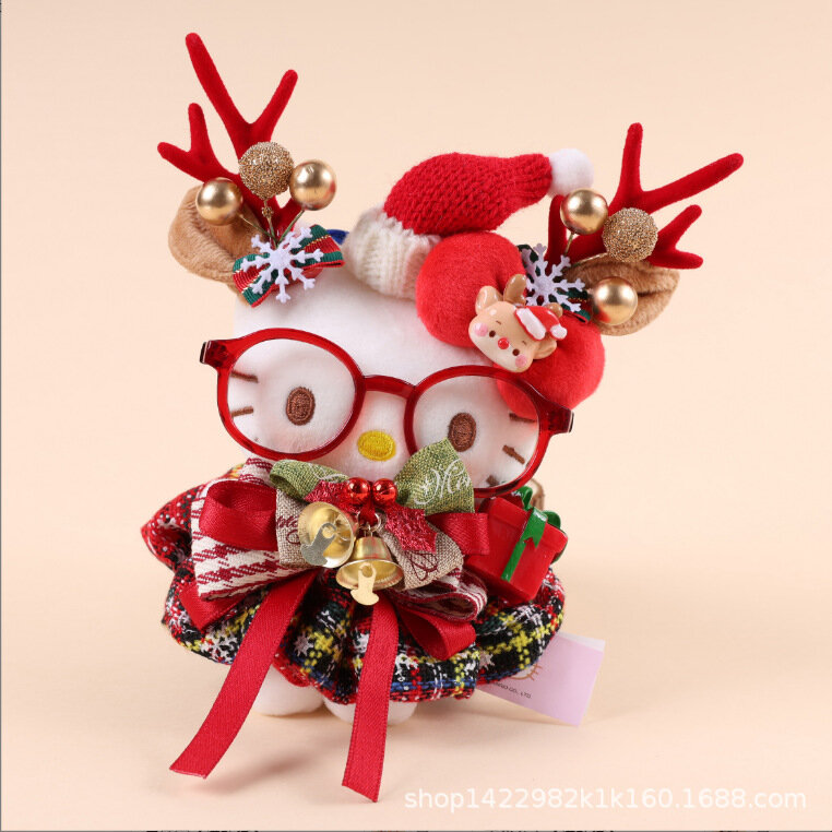 Оригинальный брелок Sanrio Hello Kitty, плюшевый кулон для рюкзака, 10 см, олень стиль