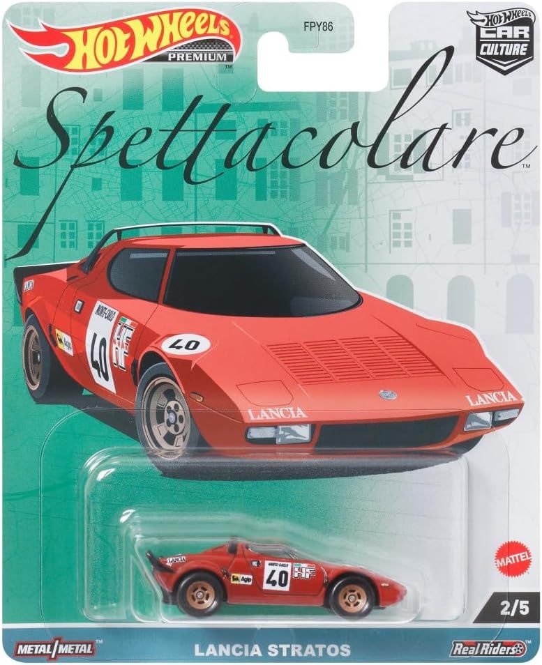 Коллекционная Premium машинка Hot Wheels Lancia Stratos Monza Red (коллекция Car Culture 2023, серия Spettacolare, 2/5)