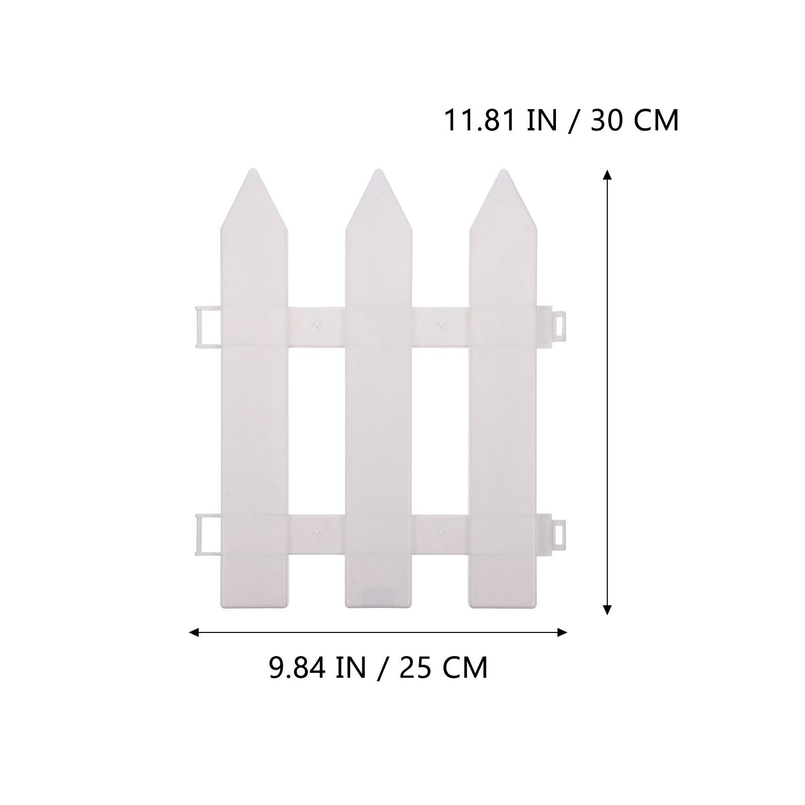 2 Штуки Долговечные Белые Пластиковые Ограды для Сада 25x30 См Оригинальный Дизайн Подходит для Любых Растений