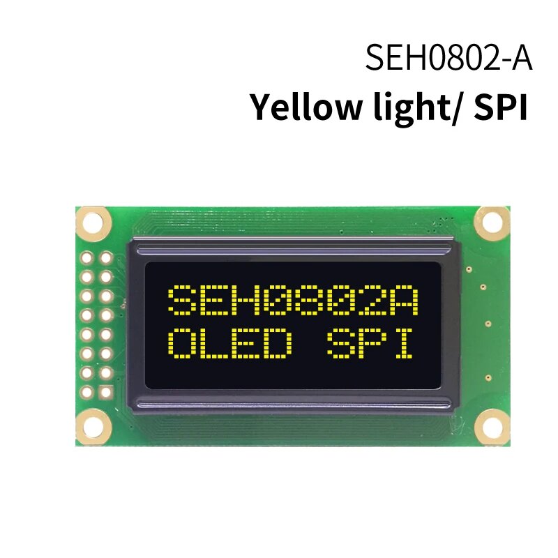 OLED дисплей модуль SMR0802A-OLED 8x2 simair Yellow on black SPI
