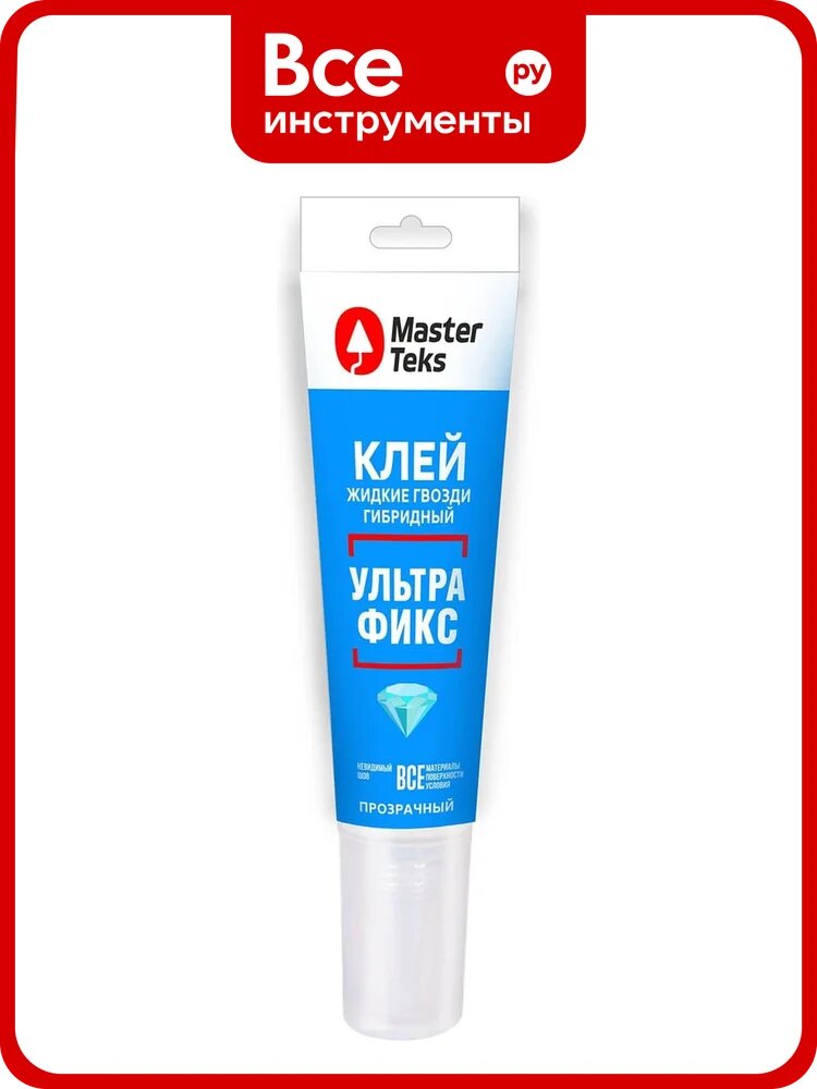 Клей гибридный ультрафикс MASTERTEKS Profimaster, 80 мл, прозрачный 279698