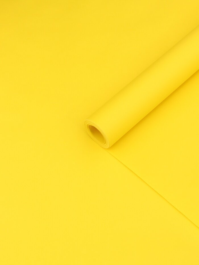 Бумага упаковочная крафт, двусторонняя, цвет желтый, 0.68×10±5% м