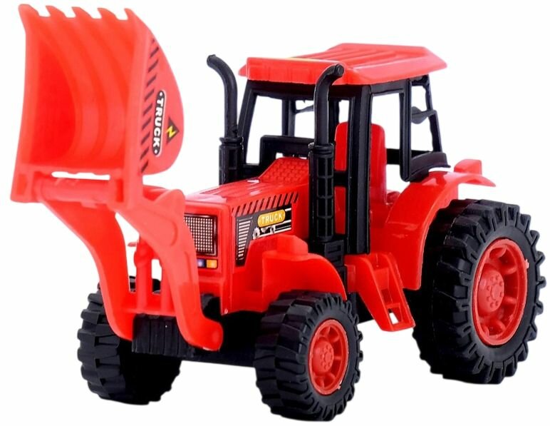 Трактор "Погрузчик", детская игрушка для сюжетно-ролевых игр дома и в песочнице, игрушечный автомобиль с инерционным механизмом, цвета микс