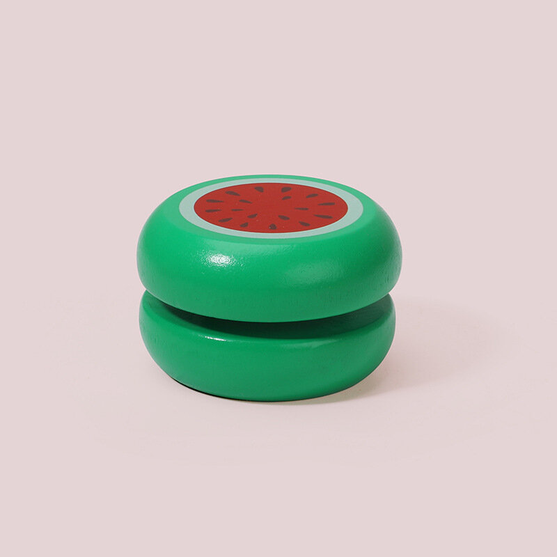 Деревянное йо-йо 8090, классическая ностальгическая игрушка йо-йо для маленьких детей, мультяшный ночной рынок,