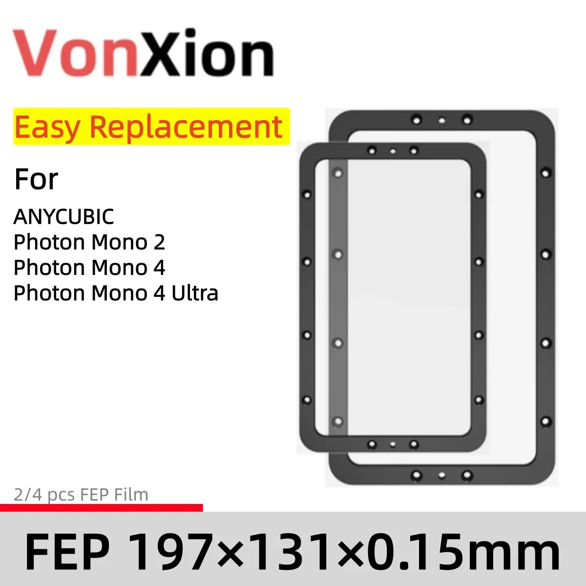 VonXion FEP пленка 2 шт для Anycubic Photon Mono 2/4/Ultra