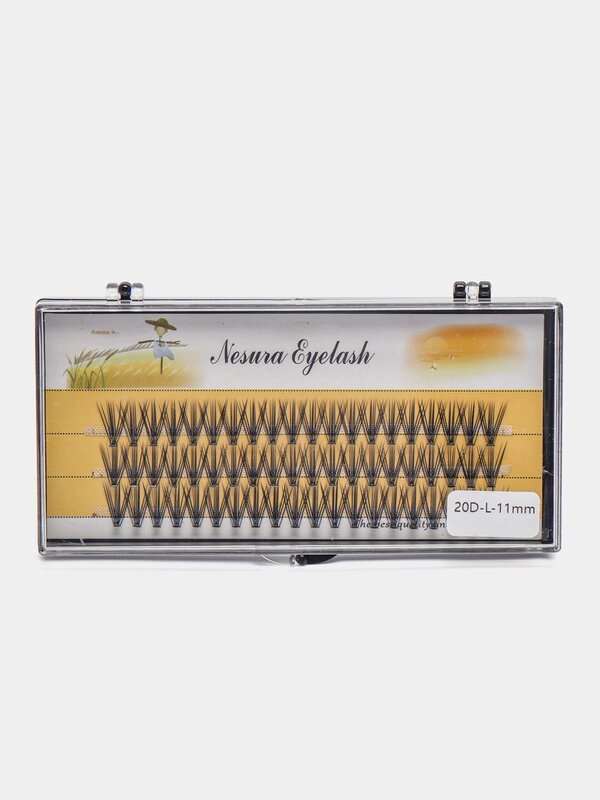 Накладные ресницы пучки лисисий эффект 20D изгиб L