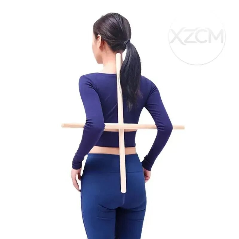 Деревянные палочки для йоги, корректор осанки, выпрямитель для спины, пилатес, шест