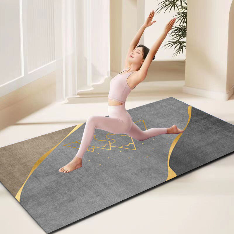 Йога-мат, фитнес-мат, нескользящий, с амортизацией, бесшумный, для прыжков на скакалке, тренировочный мат, домашний коврик для женщин, звукоизоляционный напольный мат