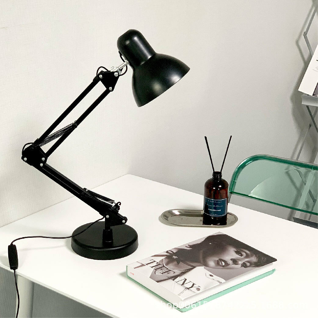 Горячая продажа американского стиля ночник металлическая складная настольная лампа с длинным рычагом телескопическая LED лампа для защиты глаз студенческая настольная клипса для прикроватного стола