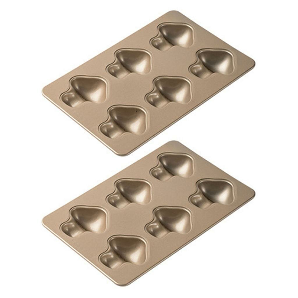 Форма для выпечки грибочки/желуди, 6 ячеек, 2 шт, FB10272