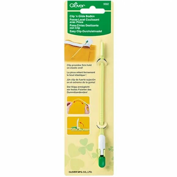Игла (инструмент, устройство) гибкая с зажимом для продергивания (продевания) 16.5 см Clover, Кловер (9582)