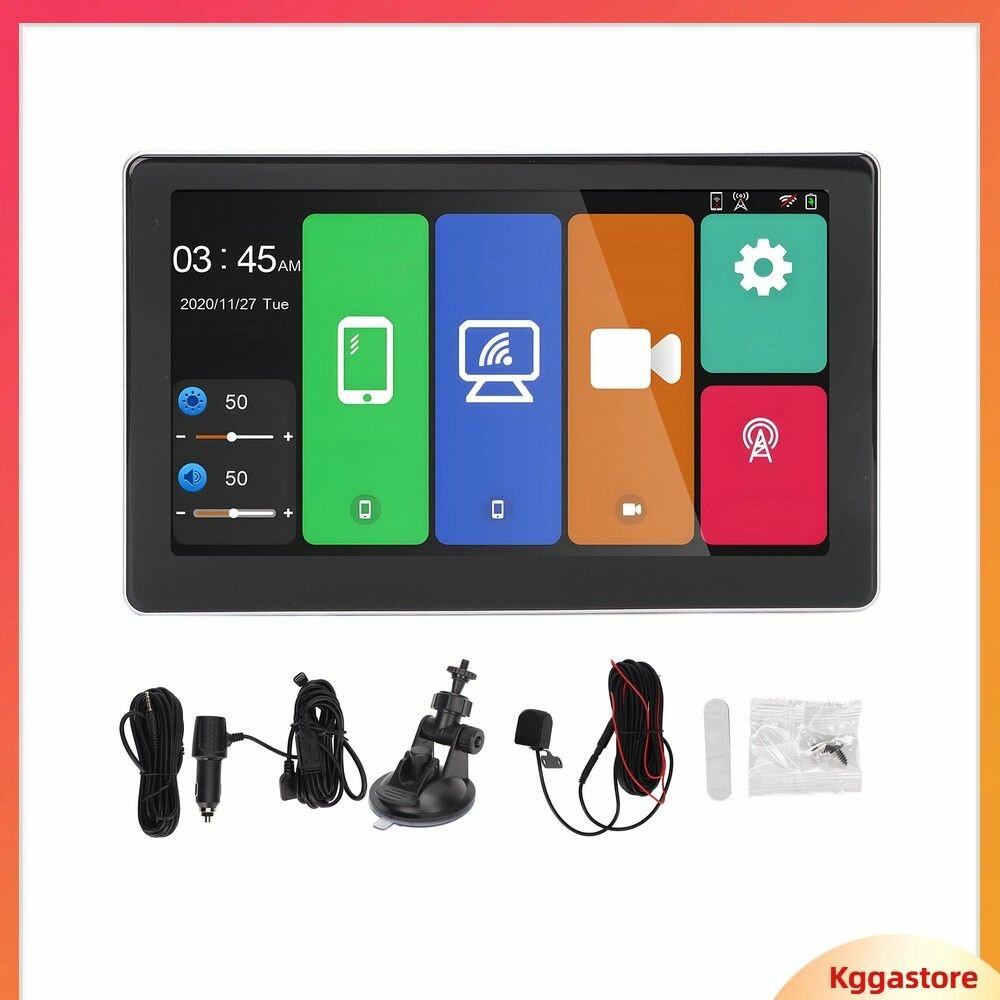 4K регистратор, 7" экран, два объектива, беспроводной Carplay, AUX, G-сенсор, модель T20