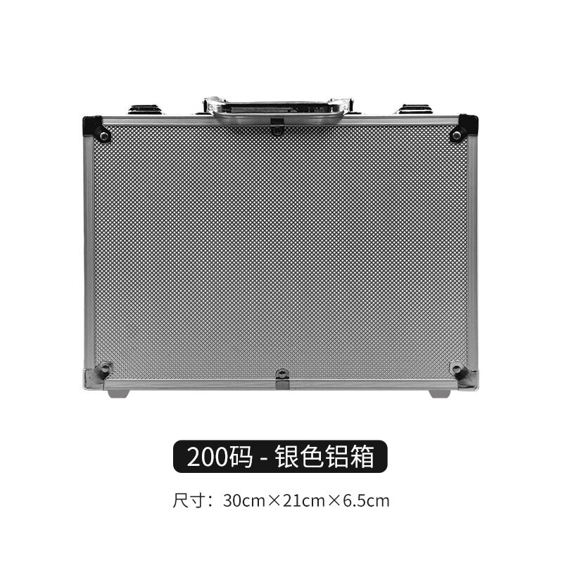 Специальный портативный кейс для покера Texas Hold'em, черный и серебристый алюминиевый бокс, 200, 300, 500, коробка для хранения