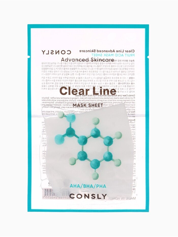 Тканевая маска с фруктовыми кислотами Consly "Восстанавливает и увлажнение", 23 мл 10979958