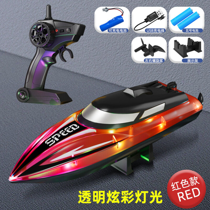 Очень большая радиоуправляемая лодка, перезаряжаемый скоростной катер с дистанционным управлением, имитация высокоскоростной игрушечной лодки, подарок на день рождения для мальчиков.