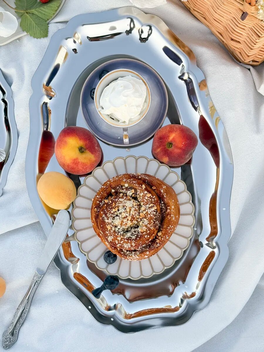 Поднос металлический 40 см х 27 см большой