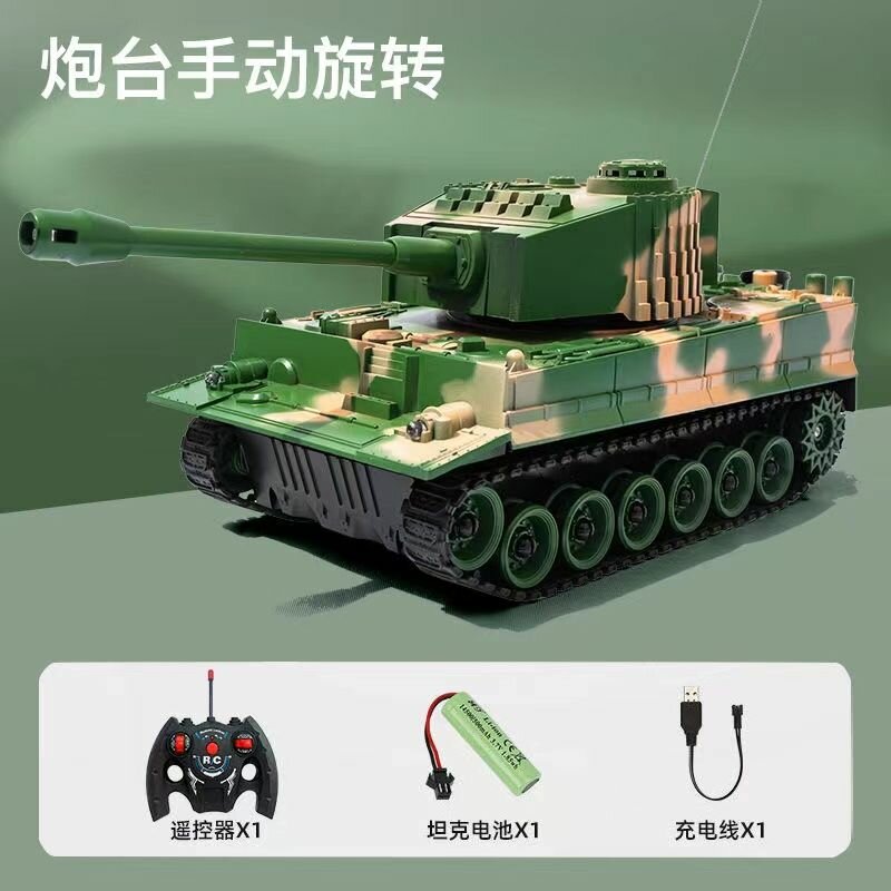 Детская игрушка-танк, радиоуправляемая машина, военная модель, армейский зеленый гусеничный электромобиль, радиоуправляемая машина для мальчиков