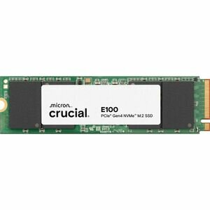 CRUCIAL Твердотельный накопитель SSD M.2 Crucial 2.0Tb E100 (PCIe 4x4, up to 5000/4000MBs, 3D NAND, NVMe, 100TBW, 22х80mm)